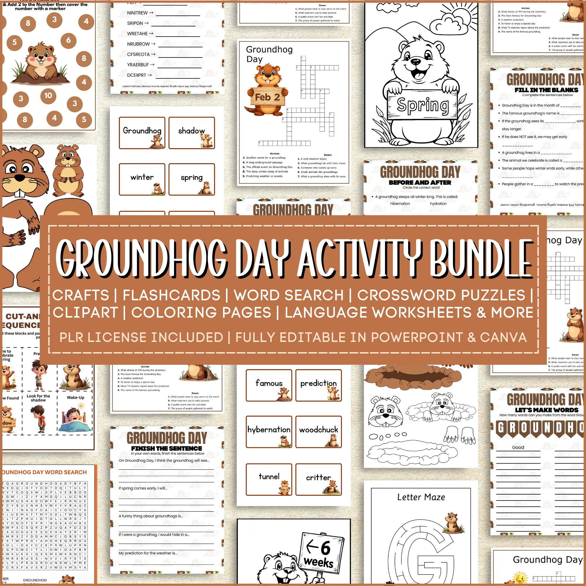 Groundhog Day Activity Bundle | Createful Journals